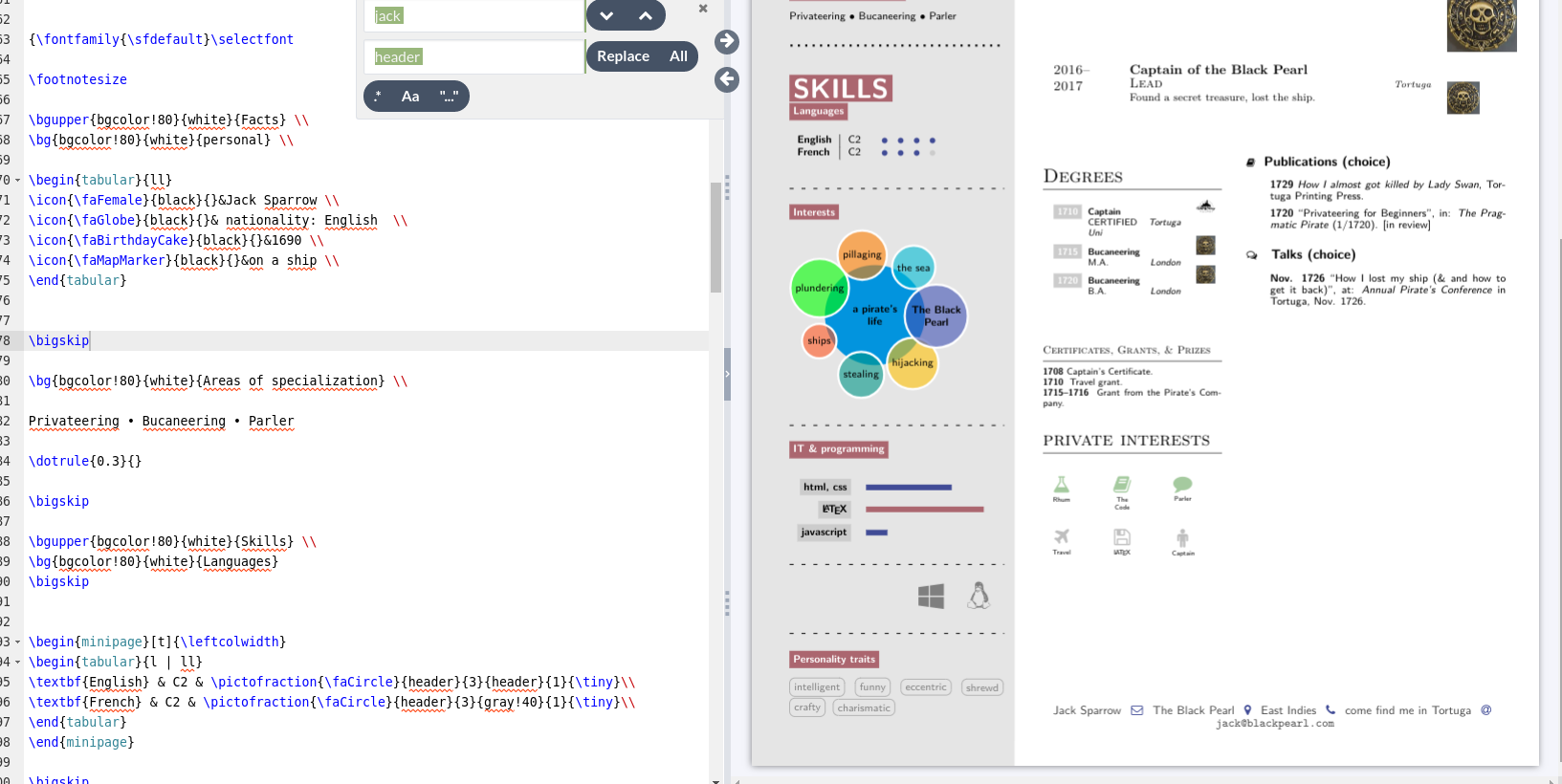 Teaser: LaTeX Resumé Template Preview – LaTeX Ninja'ing and the Digital ...