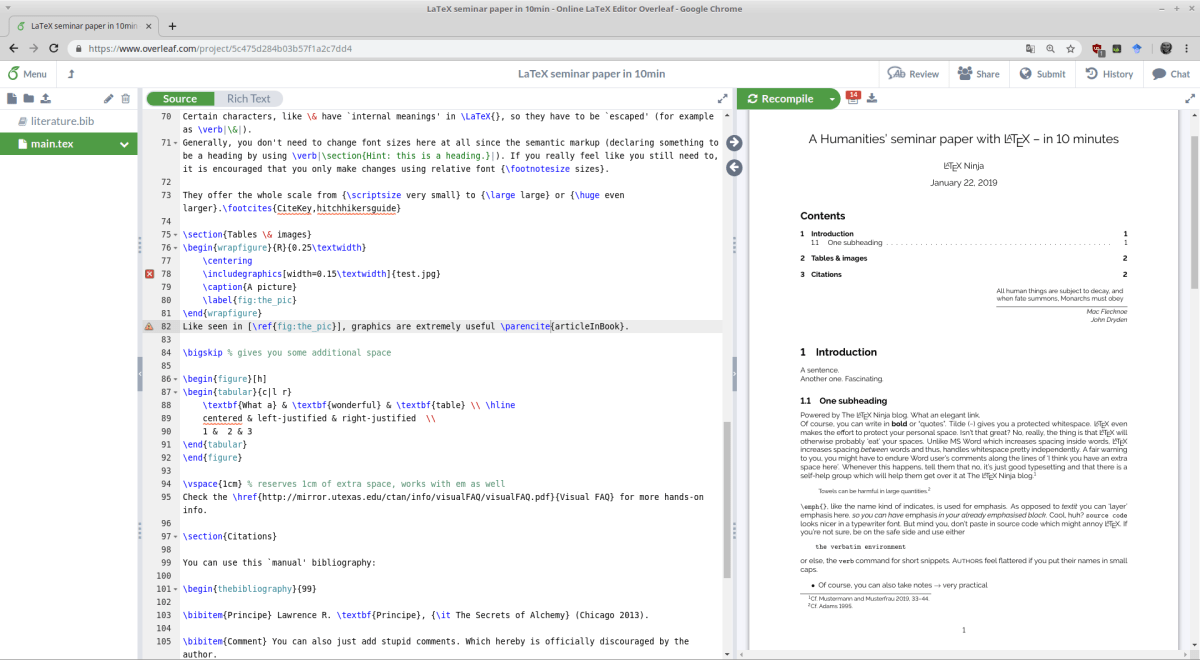A Humanities’ seminar paper with LaTeX – in 10 minutes – LaTeX Ninja ...